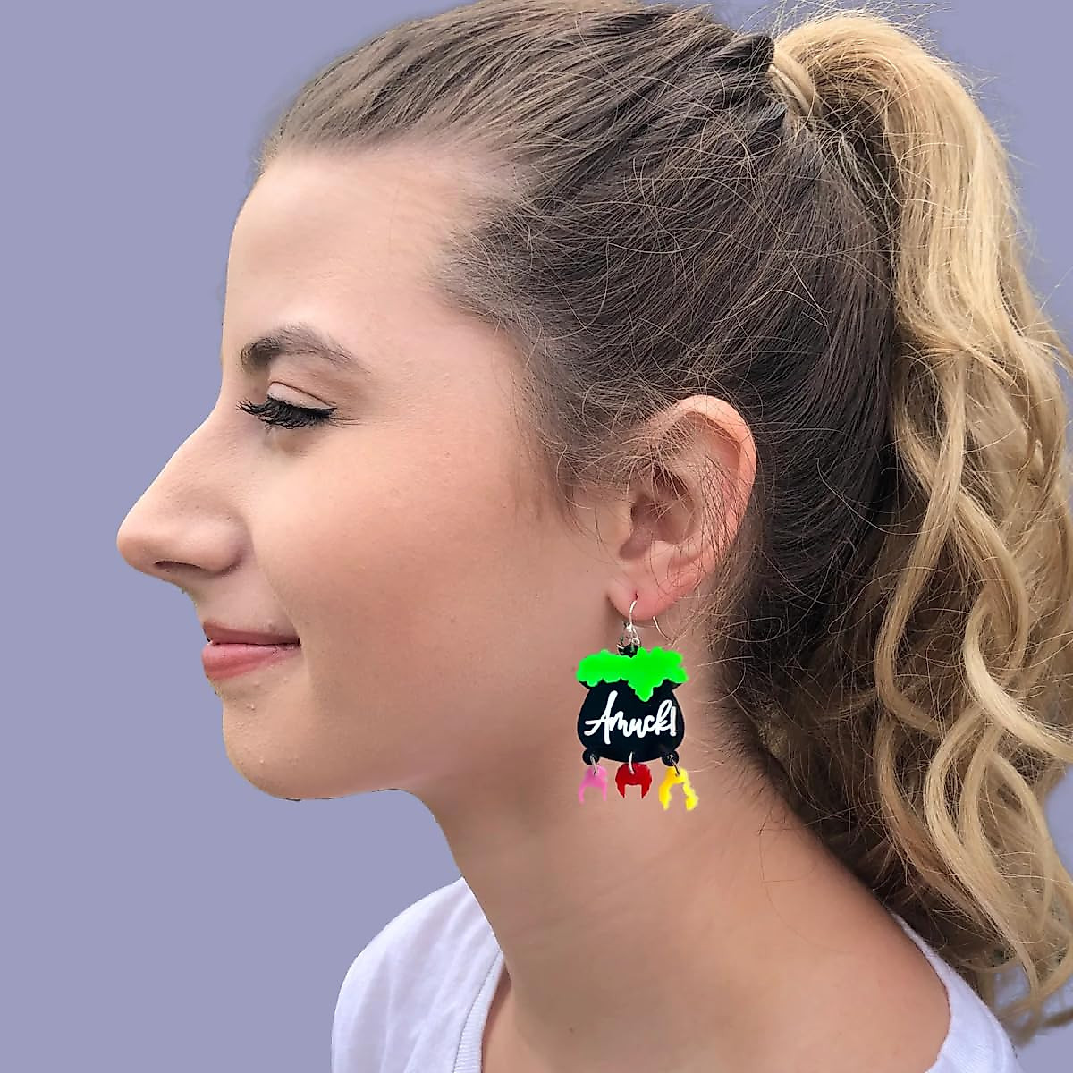 Hocus Pocus Witches Caudren Earrings for Adults/Women