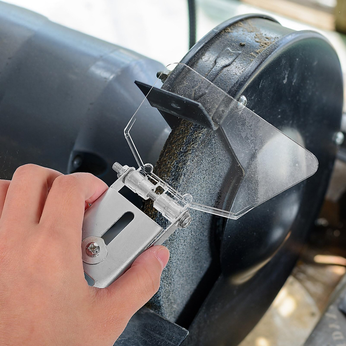 for Bench Grinder, 2Pcs Bench Grinder Guards, Safety , Stainless Steel Case Tool, Shield Attachment Accessories Grinder Eyeshield Replacement Kit for Most Bench Grinders