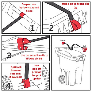 BinClaw Trash Can Lock – Universal Trash Can Locks for Animals – Lid Lock, Garbage Can Lock Out Pests. Secure Your Bin with This Bungee Cord System.…