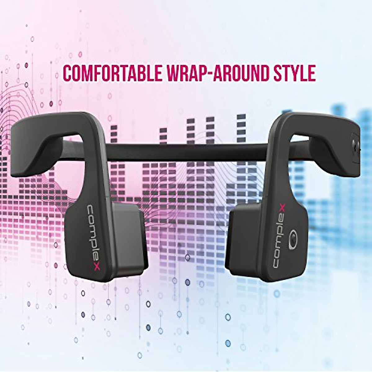 Open Ear Bone Conduction Headphones - Stereo Headset w/ Revolutionary Bone Induction Technology for Smart Running, Cycling, and Sports - Wireless Bluetooth Audio, Call Mic - Pyle PSWBT550 (Black)