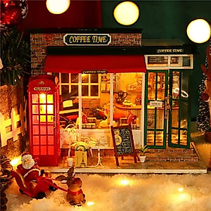 Flever Dollhouse Miniature DIY House Kit Creative Room with Furniture for Romantic Valentine's Gift (Encounter Beauty)