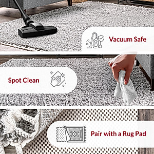 nuLOOM Neva Modern Tasseled Shag Area Rug, 4x6, Grey