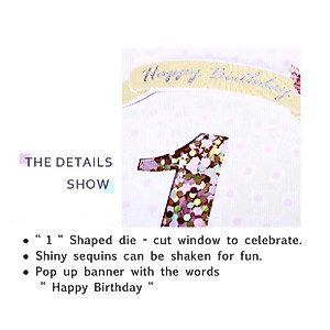 First Birthday Greeting Cards (2-PK One & Elephant)