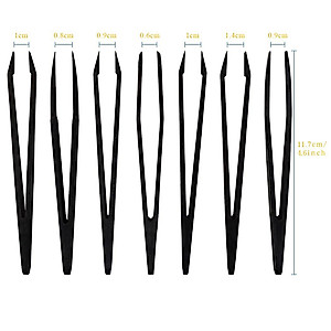 7pcs Precision Anti-static Tweezers, Marrywindix Plastic Tweezers for Electronics Jewelry-making Repairing
