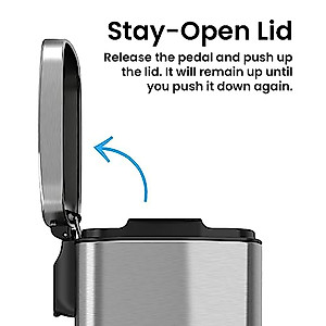 iTouchless PC05RSS Official AC Power Adapter Automatic Sliding Lid Trash Can 14 Gallon and Deodorizer Sensor Waste Bin 2.5 Gallon