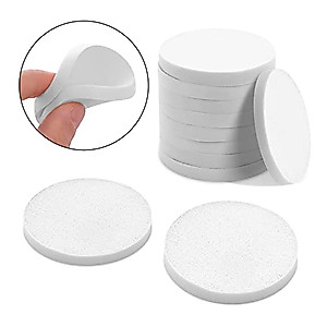 Molain Round Sponge Puff Set 24 Pieces 2.2 Inch Soft Mini Facial Loose Powder Blender Pads Applicator For Liquid Foundation Setting Holder Makeup Beauty Cosmetic Cleanser Washing (White)