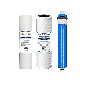 IPW Industries Inc. Compatible to Hydro Logic Stealth RO150 Complete Replacement Filter Kit Includes - Membrane, Carbon & Sediment Filter