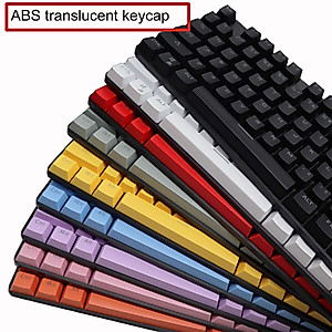Trusway Keycaps 104Pcs Dual Colors Backlight Keycaps Accessory ABS Universal OEM Keycaps Replacement Kit for Keyboards Key Caps for Girls, Boys Gaming White