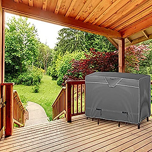 HWmatyCover Outdoor Patio Bistro Table Chairs Cover, Heavy Duty Waterproof Bistro Set Cover, All Weather Resistant Outdoor Table and Chair Covers, Gray, Medium-69L x 32W x 30H in