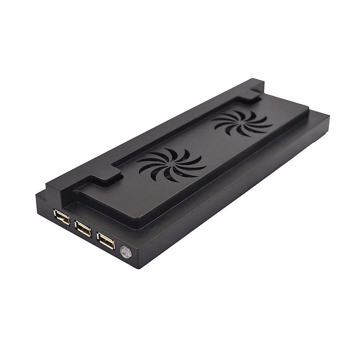 OSTENT USB Dual Cooling Fan Cooler Vertical Stand External USB Port for Xbox One S Console Color Black