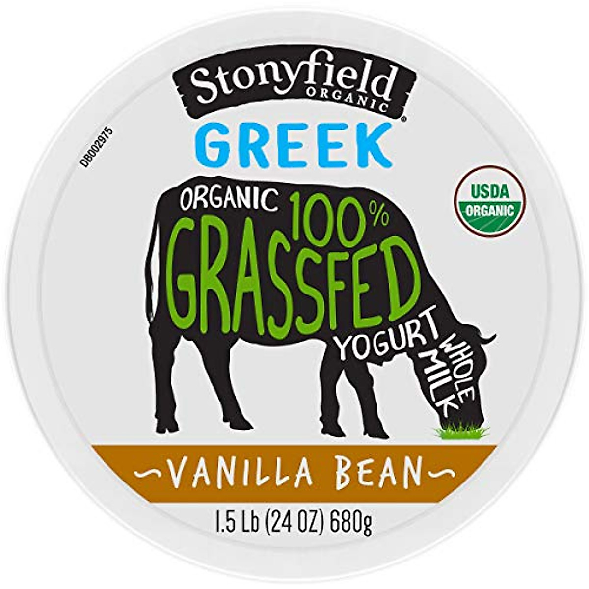 Stonyfield® Organic 100% Grassfed Vanilla Greek Whole Milk Yogurt 24 oz. Tub