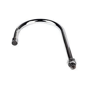 COOLWEST Swivel Gooseneck Spout 6 Inch Swing Swivel Spout Replacement Nozzle for Commercial Kitchen Sink Faucet, Brass Constructed, Chrome Finish