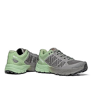 SCARPA Women's Spin Ultra Trail Shoes for Hiking and Trail Running - Shark/Mineral Green - 8 Women/7 Men