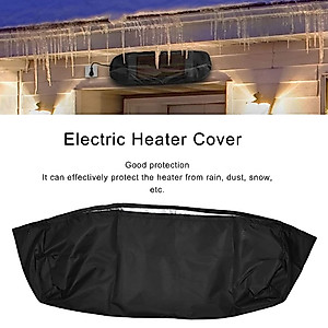 Heater Cover, Oxford 420D Good Flexibility Waterproof Cover Shrink Rubber Rope for Electric Heater for Home for Outdoor