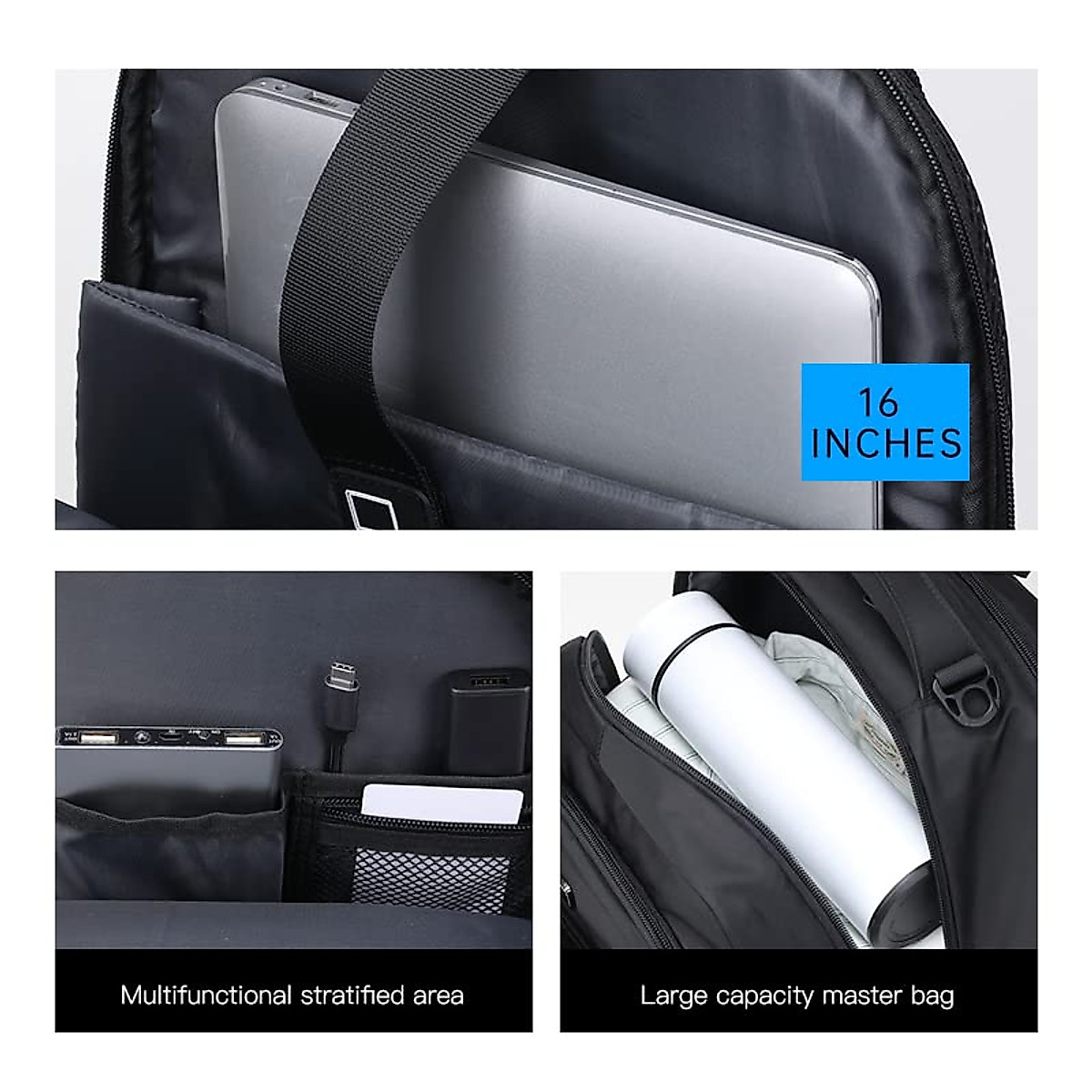 FILLOVE Laptop Backpack, Friendly Durable Travel Backpack with USB Port,Water Resistant Computer Bag Travel Business Backpack for 17 inch Laptop