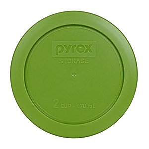 Pyrex 7200-PC Round 2 Cup Storage Lid for Glass Bowls (1, Lawn Green)