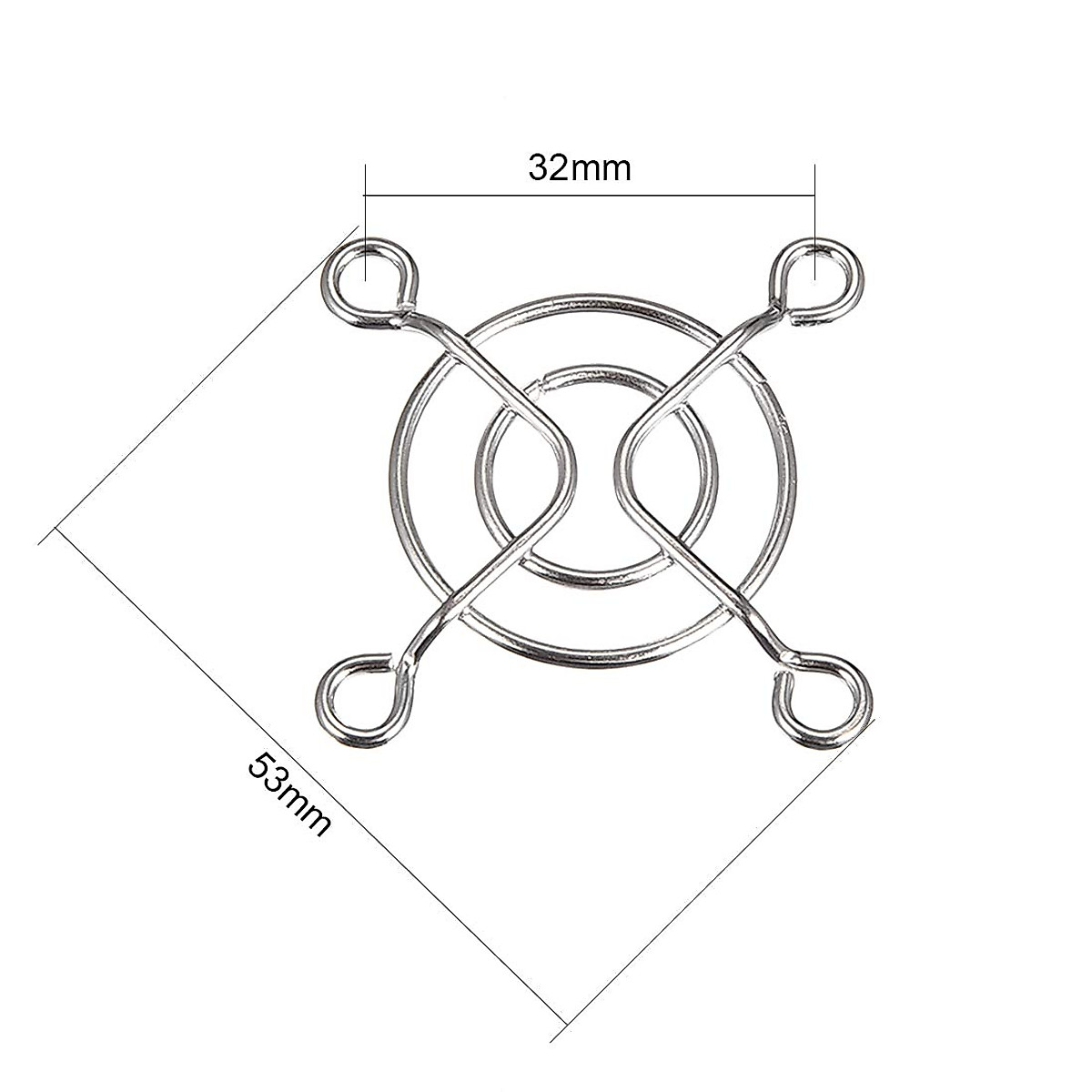 uxcell Cooling Fan Grill Finger Guard Metal for 40mm x 40mm Case Computer Pack of 10