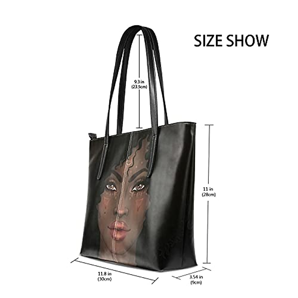 African American Woman {2} Handbags Shoulder Bags Leather Crossbody Handbag for Women Tote Satchel