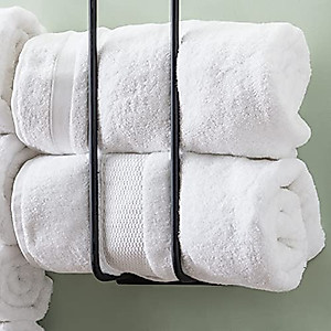 Powell Black Bent Metal Rawlins Two Pack Towel Racks