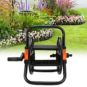 Garden Hose Holder Freestanding, Hose Reel Water Pipe Storage Rack ABS Single Arm Tool for Garden Car Washing Watering