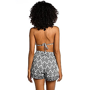 La Blanca Womens Beach Short Swimsuit Cover Up Swim Trunks, Black/White//Oasis Tile, Medium US
