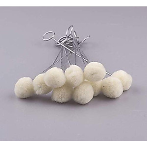 LASSUM 10 Pack Wool Daubers Ball Brush Leather Dye Tool Dye Dauber Dyeing Applicator with Metal Handle for DIY Crafts Projects