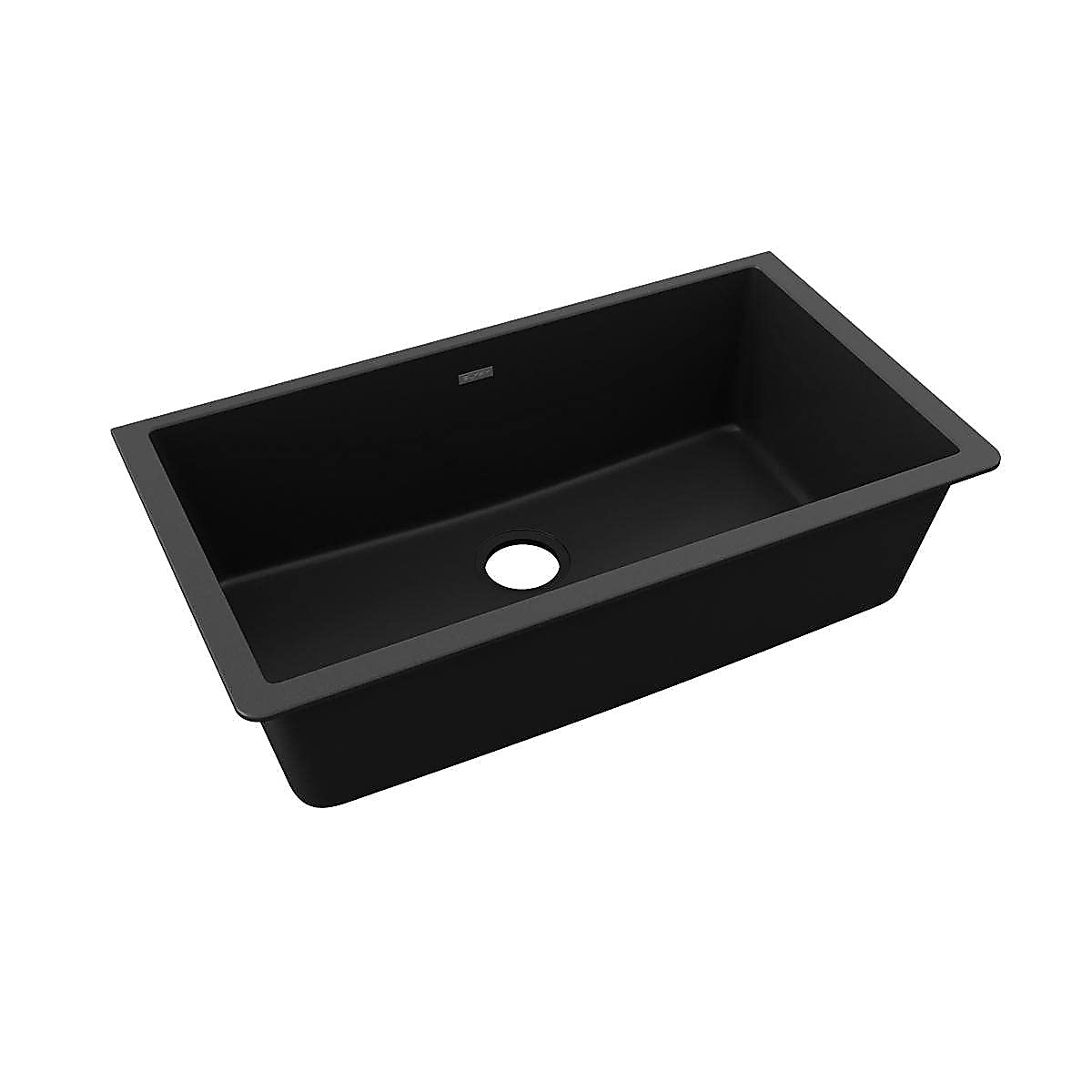 Elkay Quartz Classic ELGRU13322BK0 Black Single Bowl Undermount Sink
