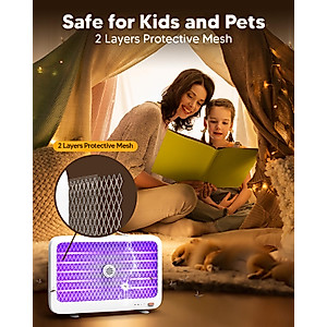 Bug Zapper Indoor and Outdoor - 10 Years Lifespan LED Mosquito Zapper, 4000V Rechargeable Fly Zapper for Patio Home Camping Balcony