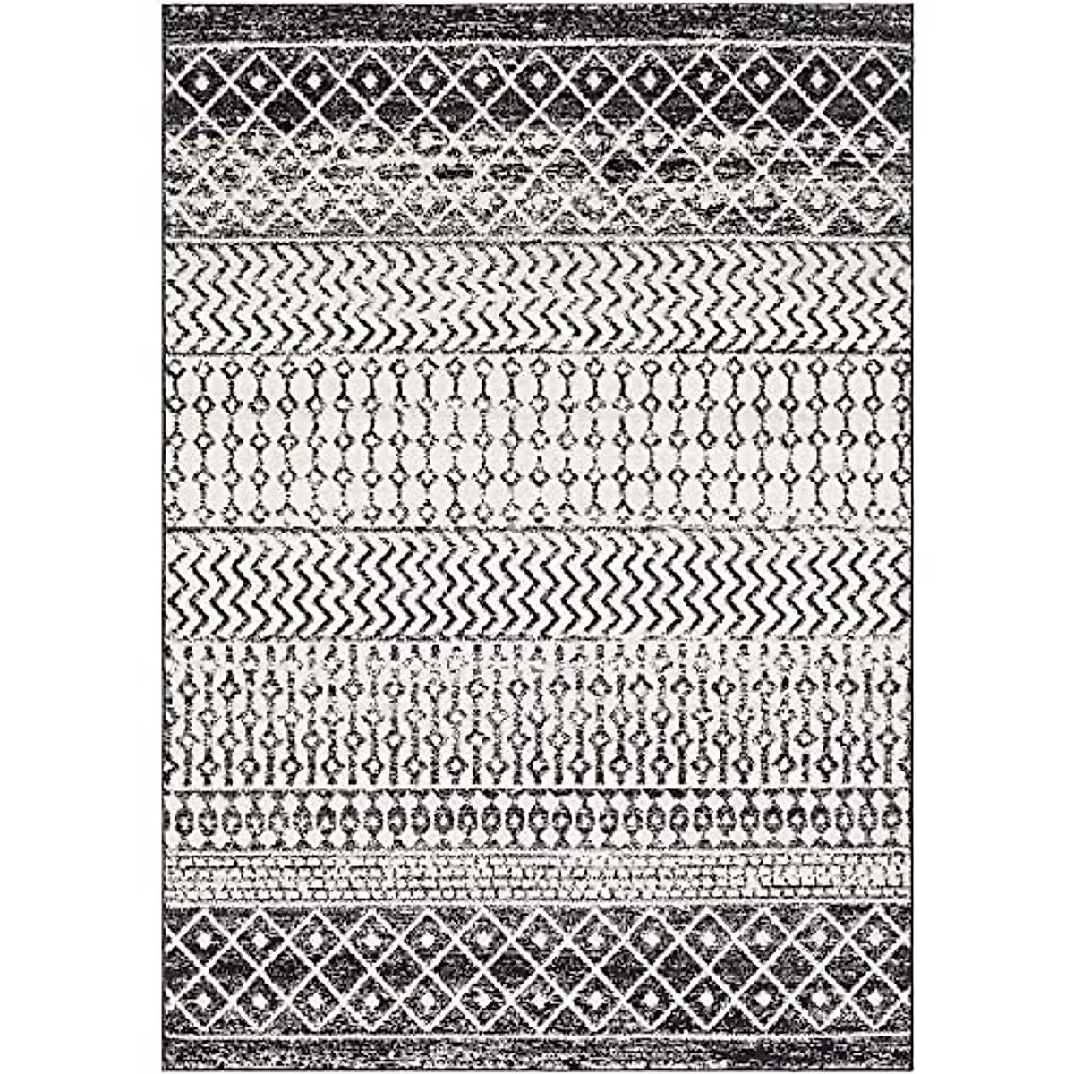 Artistic Weavers Chester Boho Moroccan Area Rug,5'3" x 7'6",Black