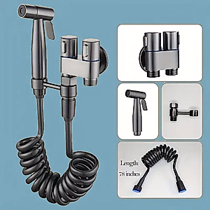 Bathroom Toilet Bidet Handheld Faucet Spray Set, Wall Mounted Sprayer with Pressure, can be Used for Ladies Washing Hair, pet Shower