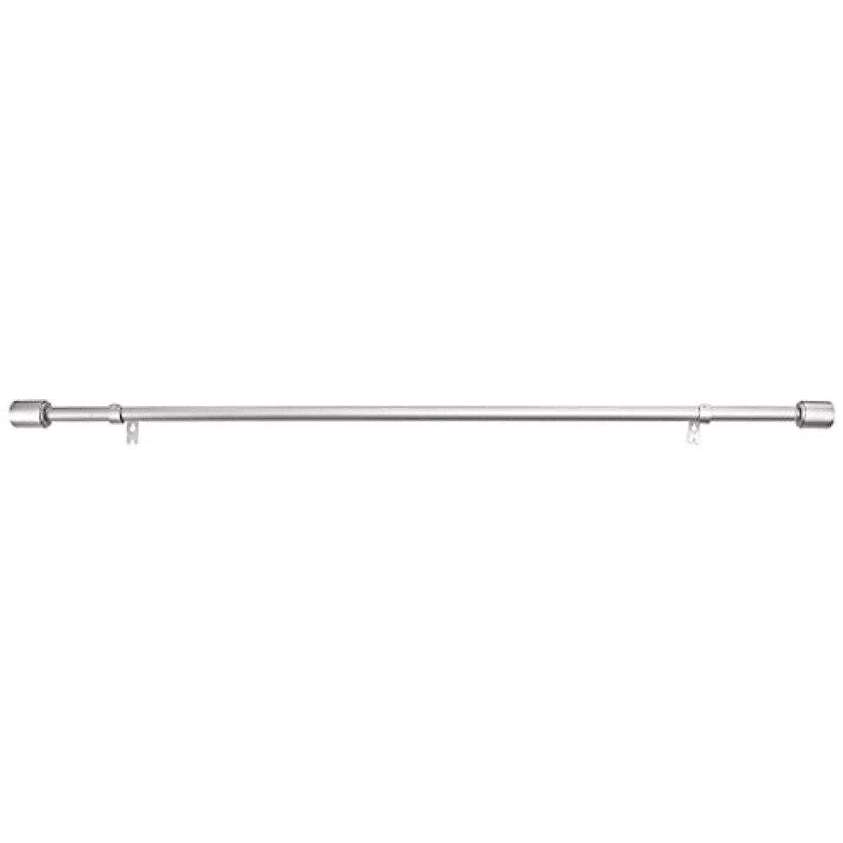 Amazon Basics 1-Inch Curtain Rod with Cap Finials, 72" to 144", Nickel