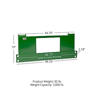 Titan Attachments Skid Steer Quick Tach Adapter Converts to John Deere Hook and Pin Style Connection, Green Finish, 3000 LB Capacity, No Welding