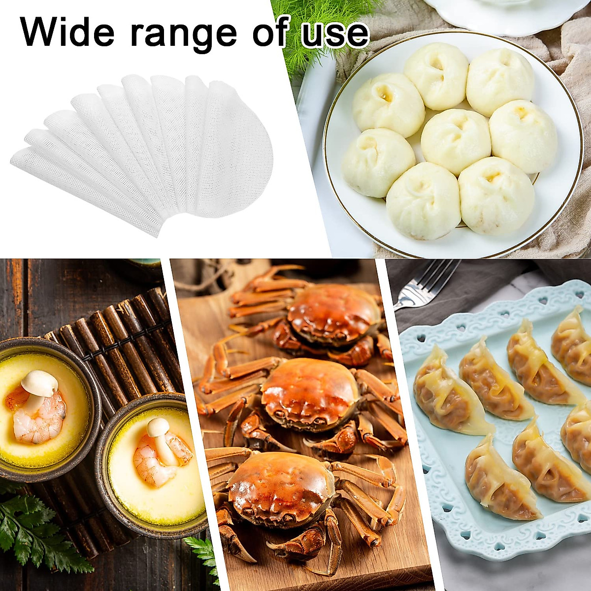 10 inch Non Stick Silicone Steamer Liners Mesh Mat Pad Steamed Buns Dumplings Baking Pastry Dim Sum Mesh Reusable Silicone Steamer Liners pastry mat bamboo steamer liners 10pcs