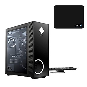 OMEN 30L Gaming Desktop Gamer Tower, AMD Ryzen 7 3700X Processor, NVIDIA GeForce RTX 2060 6GB Graphics Card (16GB DDR4 RAM | 256GB PCIe SSD | 1TB HDD) WiFi Bluetooth Windows 10 Bundle JTD Mouse Pad