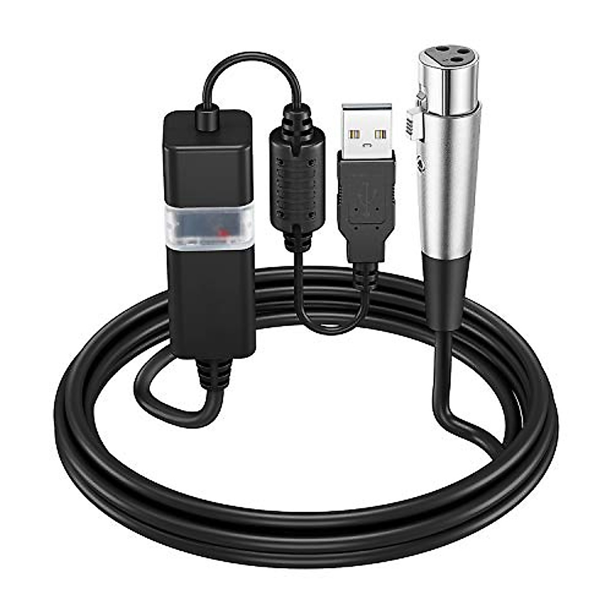 USB Microphone Cable, ANDTOBO USB to XLR Female Mic Link Converter Cable Adapter - 10 Feet