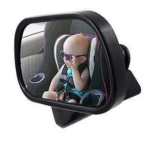iSaddle Baby Car Seat Mirror - Baby Back Seat Front View Mirror - Adjustable Shatterproof In Car Safety Mirror
