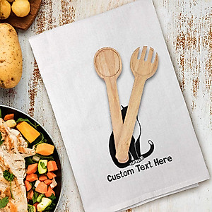 Style In Print Custom Decor Flour Kitchen Towels Tuxedo Cat Black White B Pets Cats Cleaning Supplies Dish Towels Design Only