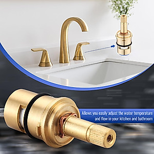 Faucet Cartridge Replacement for Danze DA507072W, Kitchen Faucet Stem Replacement Parts Round Ceramic Disc Cartridge (DA507072W)