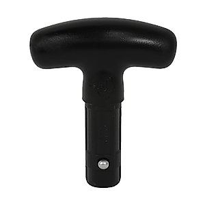 Pelican T-Curved Ergo Handle - Perfect to Convert Your Kayak Paddle into a Single Oar - 4.9 x 4.1 x 1.5 in - Black