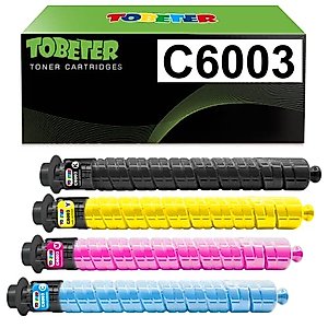 ToBeter Compatible Toner Cartridge Set Replacement for Ricoh MP C6003 841849 841852 841851 841850 Use for Ricoh Aficio MPC4503 C4504 C5503 C5504 C6003 C6004 Series Printer (4-Pack)