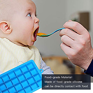 3 Packs Silicone Ice Cube Trays, Food Grade BPA free Ice Trays with Removable Lids, Easy Ice Release 24 Ice Cube Molds Ideal for Whiskey, Cocktails, Juice, Freezer, Baby Food and Frozen Treats