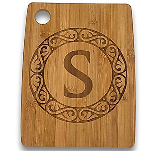 Custom Catch Personalized Cutting Board - Custom Bamboo Gift - Letter S