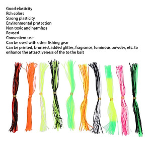 Silicone Jig Skirts, Fishing Skirt for Lures, Fishing Skirt Baits, Fishing Jig Baits Skirts for Trout Fishing, Environmental Friendly Fishing Skirt Personally Constructed Fishing Lures Accessories