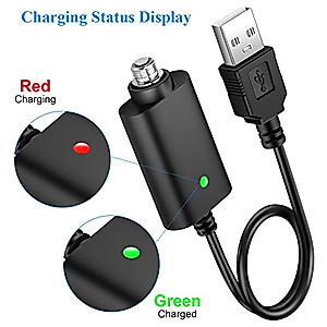 TINAREKA USB Thread Cable, 3PCS Smart USB Thread Pen Charger Cable with Intelligent Overcharge Protection LED Indicator