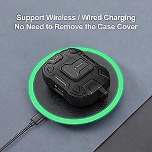 Nillkin Earphone Case for AirPods Pro 2 Protection Case with Automatic Ejection Lid for Men Women, Wireless Charging and Security Lock, Compatible with Apple AirPods Pro 1st/2nd Generation Black