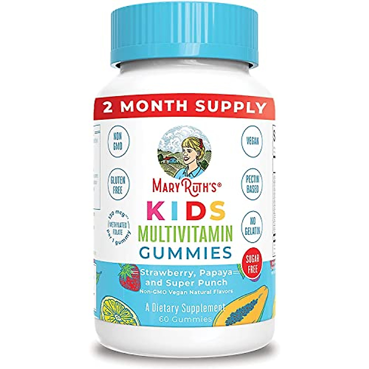 Kids Multivitamin Gummies & Liquid Iron for Children Ages 1-3 Bundle by MaryRuth | Made with Organic Ingredients | Immune Support | Iron Supplement for Toddlers | Vegan | Non-GMO | Gluten Free.