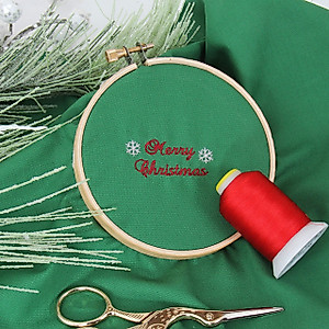 Threadart 60 Weight Micro Embroidery Thread | Fine Line Lettering & Bobbin Thread | 1000m Spools - 30 Colors Available - Christmas Red