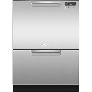 DD24DCTX9N 24"" Energy Star Built-In Tall Double DishDrawer with 14 Place Settings 15 Wash Programs 2 Cutlery Baskets and Child Lock in Stainless Steel