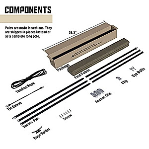 TANG Sunshades Depot Exterior Roller Shade Roll up Shade for Patio Deck Porch Pergola Balcony Backyard Patio or Other Outdoor Spaces Blinds Light Filtering Block 90% UV Rays 7' W x 6' L Brown
