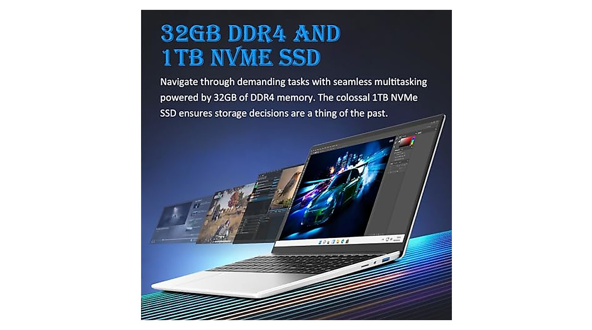 Auusda Laptop with 32GB RAM and 1TB SSD - Powerful & Stylish